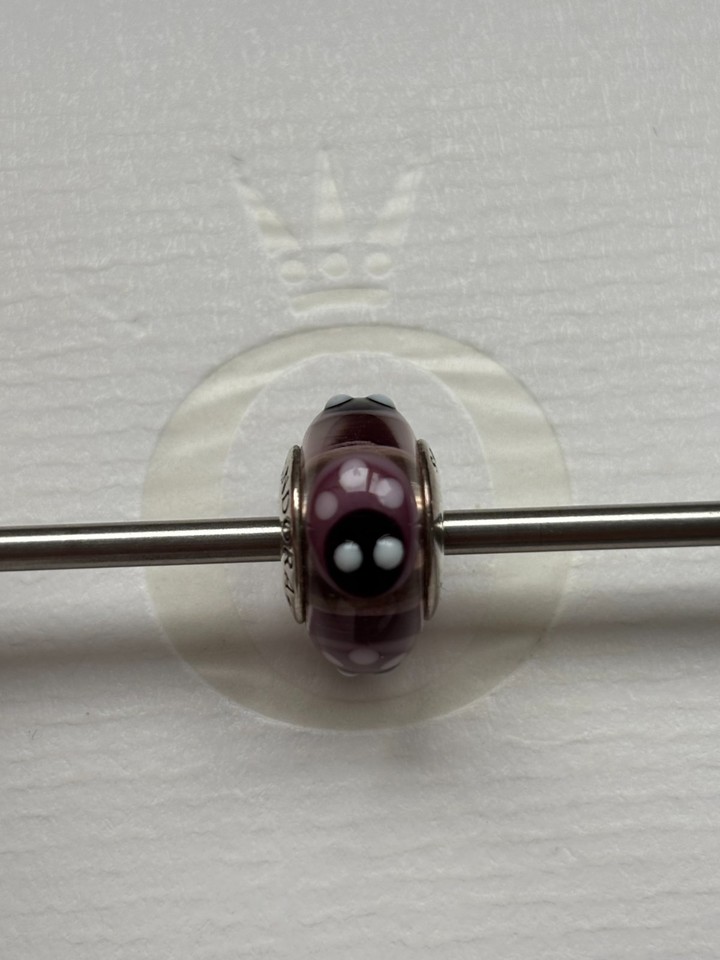 🟣 Authentic Pandora Lavender Ladybugs Murano Charm (790652) S925 ALE ...