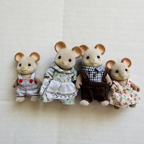 Calico critters sylvanian families Maces City Mouse Family of 4 vintage ...