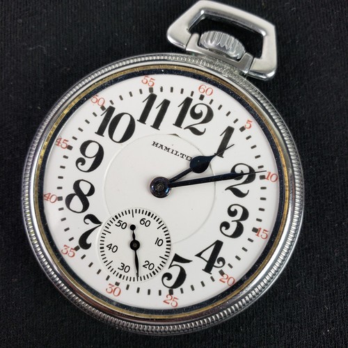 HAMILTON 1929 992 21j "Railroad" Model 2 16s Open Face Pocket Watch NO ...