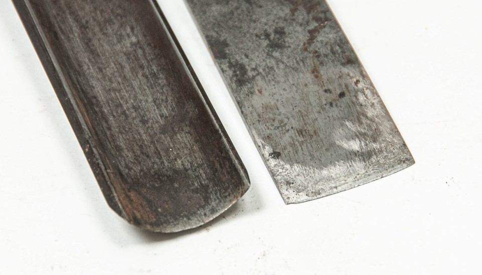 PAIR Antique Buck Bros. Cast Steel Handles Lathe Turned 1in. Gouge 1in ...