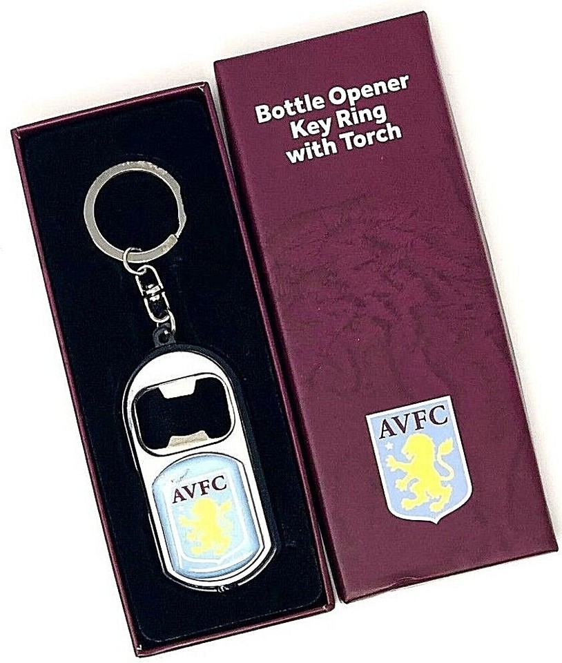 FOOTBALL FC BAR BOTTLE OPENER TORCH LIGHT KEYCHAIN NOVELTY KEYRING KEY ...