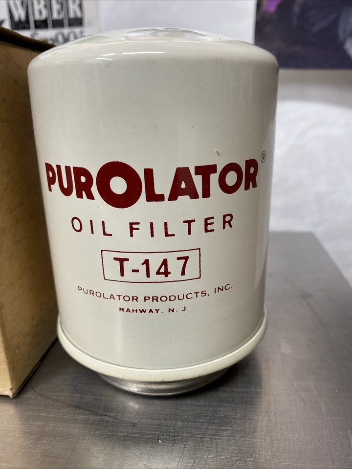Vintage NOS PUROLATOR T147 OIL FILTER (WIX 51106) Man cave Display Or ...