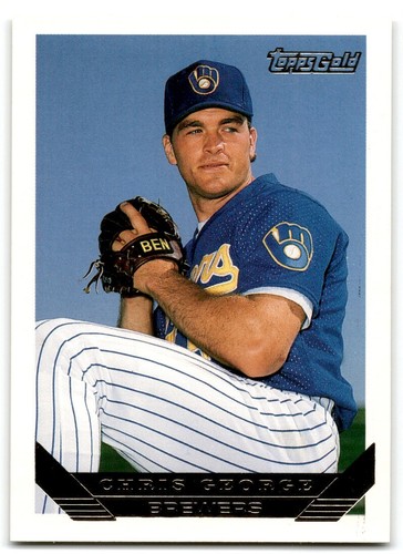 1993 Topps Gold Chris George Milwaukee Brewers #744 | eBay