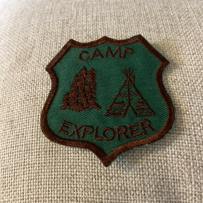 VERY RARE Vintage BSA Boy Scout Camp Explorer Green Badge Patch | eBay