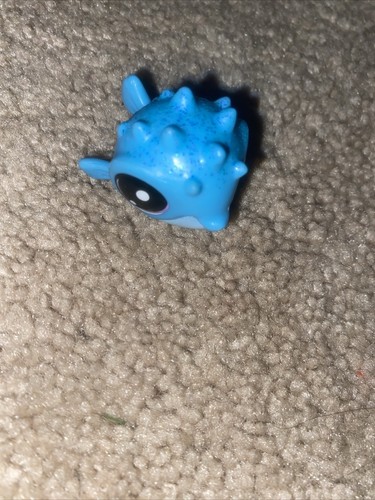 Littlest Pet Shop LPS Azure Sparklefish #17 Blowfish Blue Glitter w ...