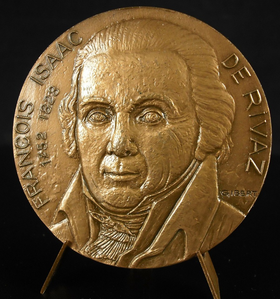 Médaille François Isaac de Rivaz inventeur moteur charette L GIBERT ...
