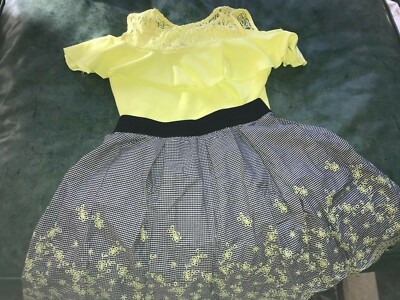 Skirt and Shirt - Beautees Designed in Los Angeles - Size 16 Yellow ...