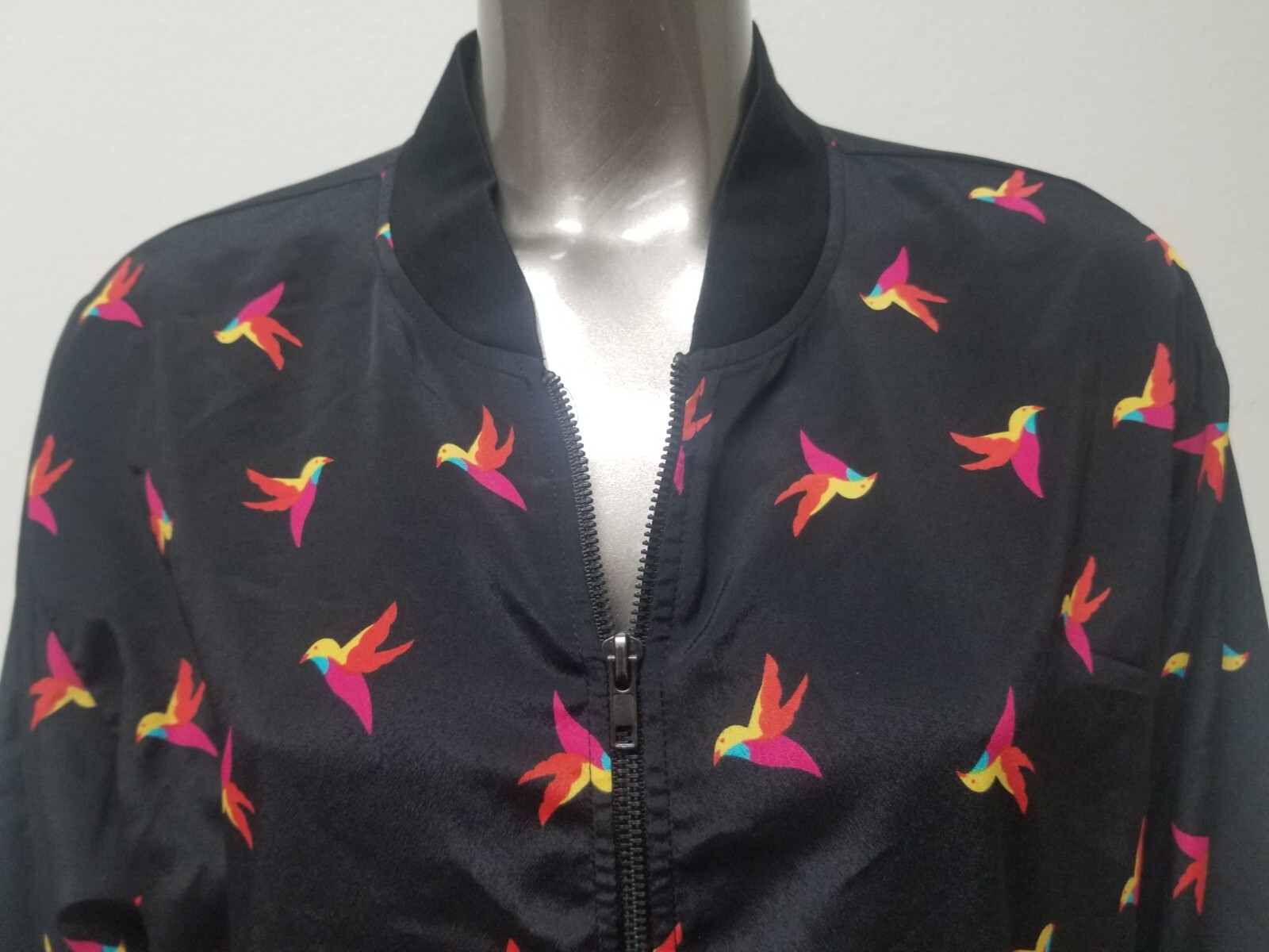 New Bellatrix Womens Pink Hummingbird Bomber Jacket. | eBay