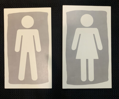 Girl Guy Restroom Signs Hangable 10x6 Inches Hobby Lobby | eBay
