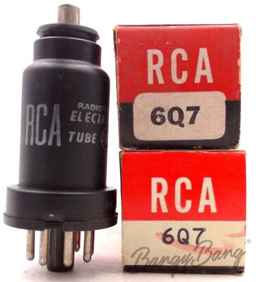 2 RCA 6Q7/CV587/VT92A Twin Diode Triode Audio Amp. Audio Vacuum Tube ...