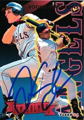 Tim Salmon autographed signed autograph Angels 1994 Fleer Rookie ...