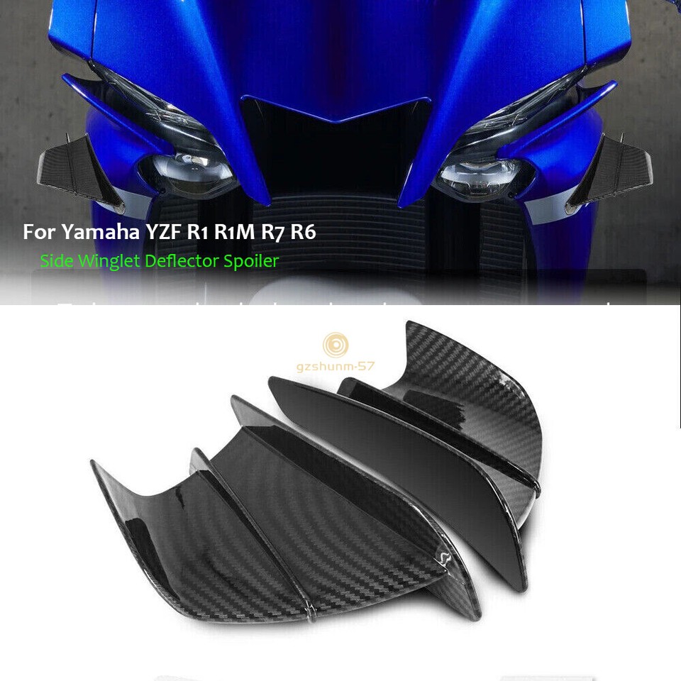 Carbon Fibre Side Fairing Winglet Deflector Spoilers For Yamaha YZF R1 ...