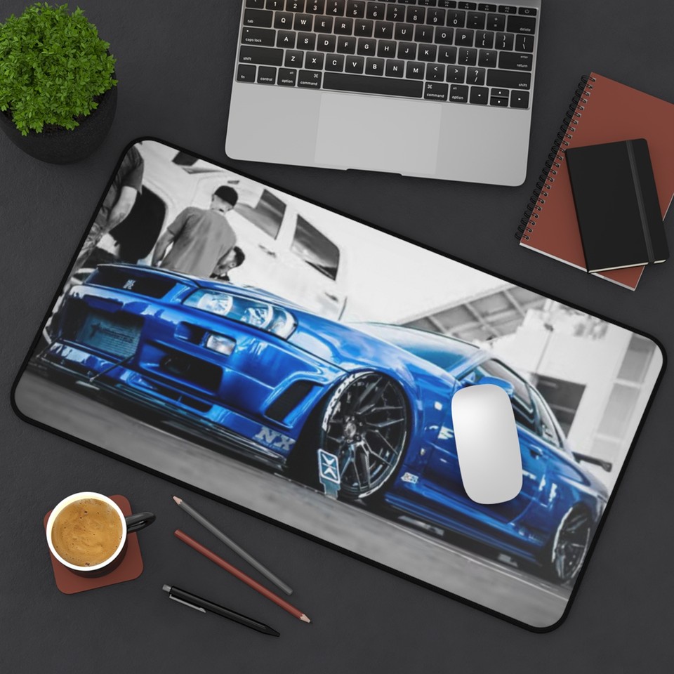 Bayside Blue GTR Gaming Mouse Pad, R34 Skyline Gaming Mat, Skyline GTR ...