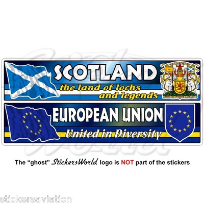 SCOTLAND-EUROPEAN UNION Flag-Coat of Arms EU-SCO Europe-Scottish 180mm ...