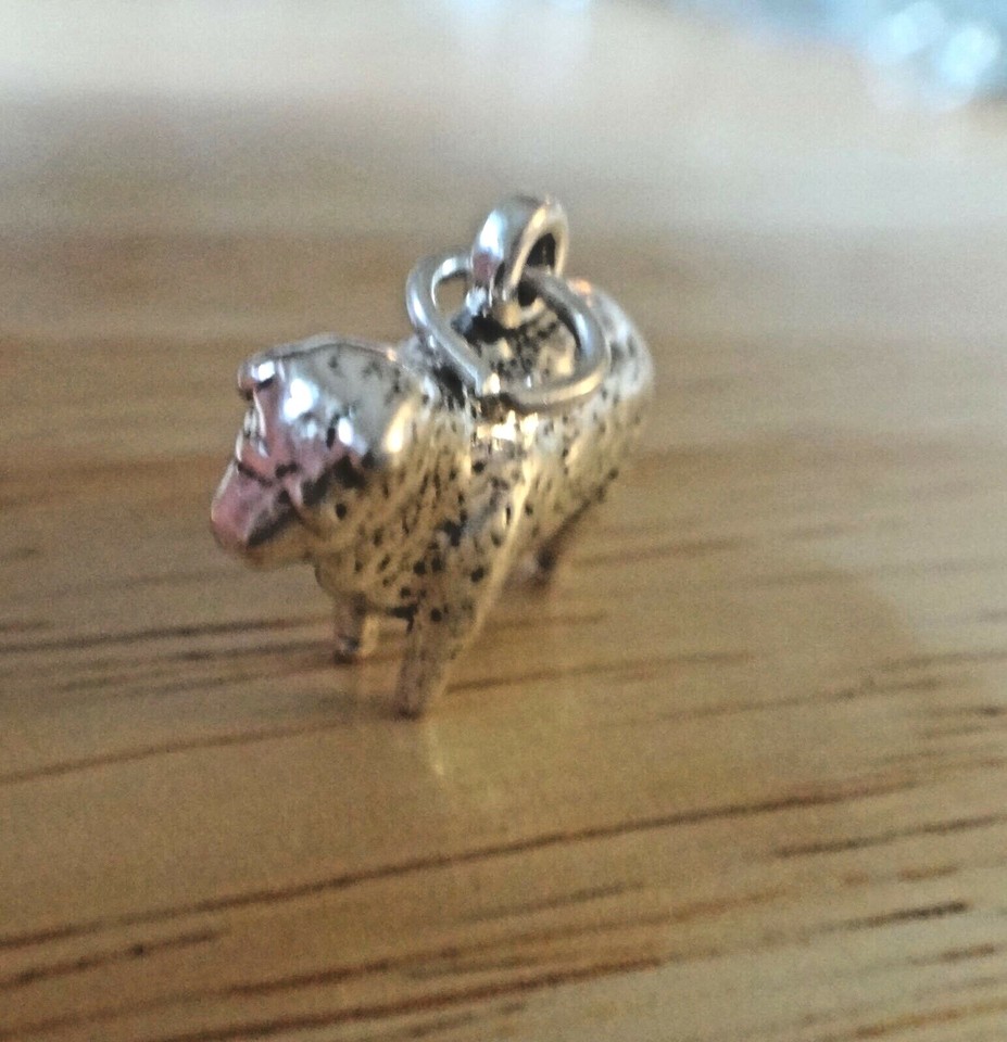 Sterling Silver 15x19mm Solid 5 gram 3D Detailed Animal Fluffy Sheep ...