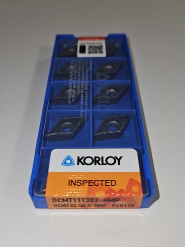 KORLOY DCMT 32.50.5-HMP PC8110 (M,S) DCMT 11T302 Carbide Insert 10pcs ...