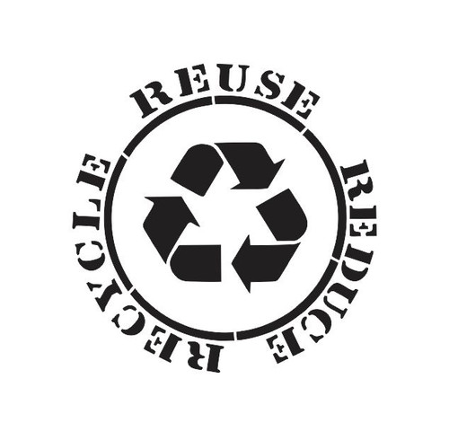 STENCIL **Reuse Reduce Recycle Symbol** for Signs Garbage Trash Bins | eBay