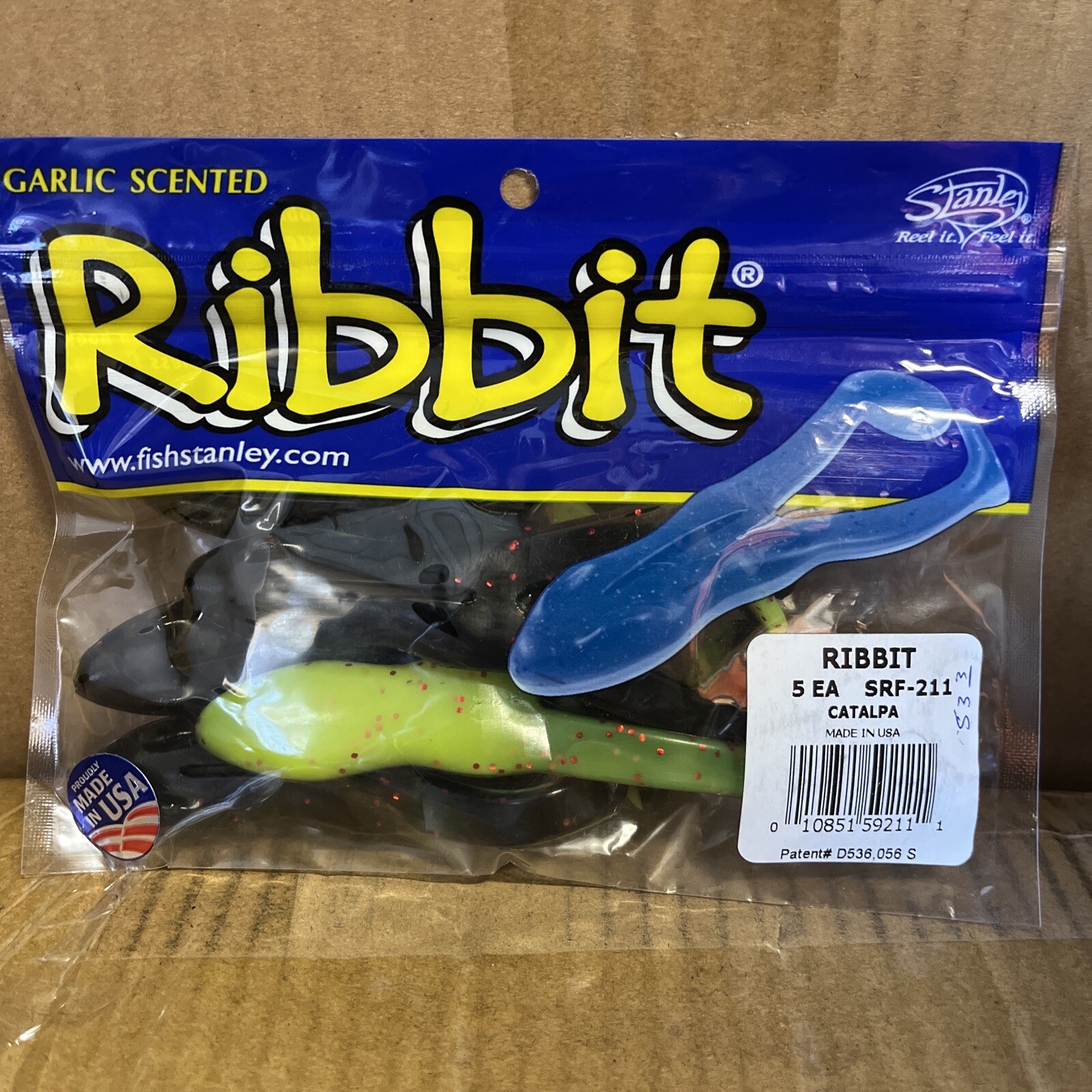 Stanley Ribbit Frog 5pk Catalousiana Worm Md# Srf-211 Multi-colored for ...