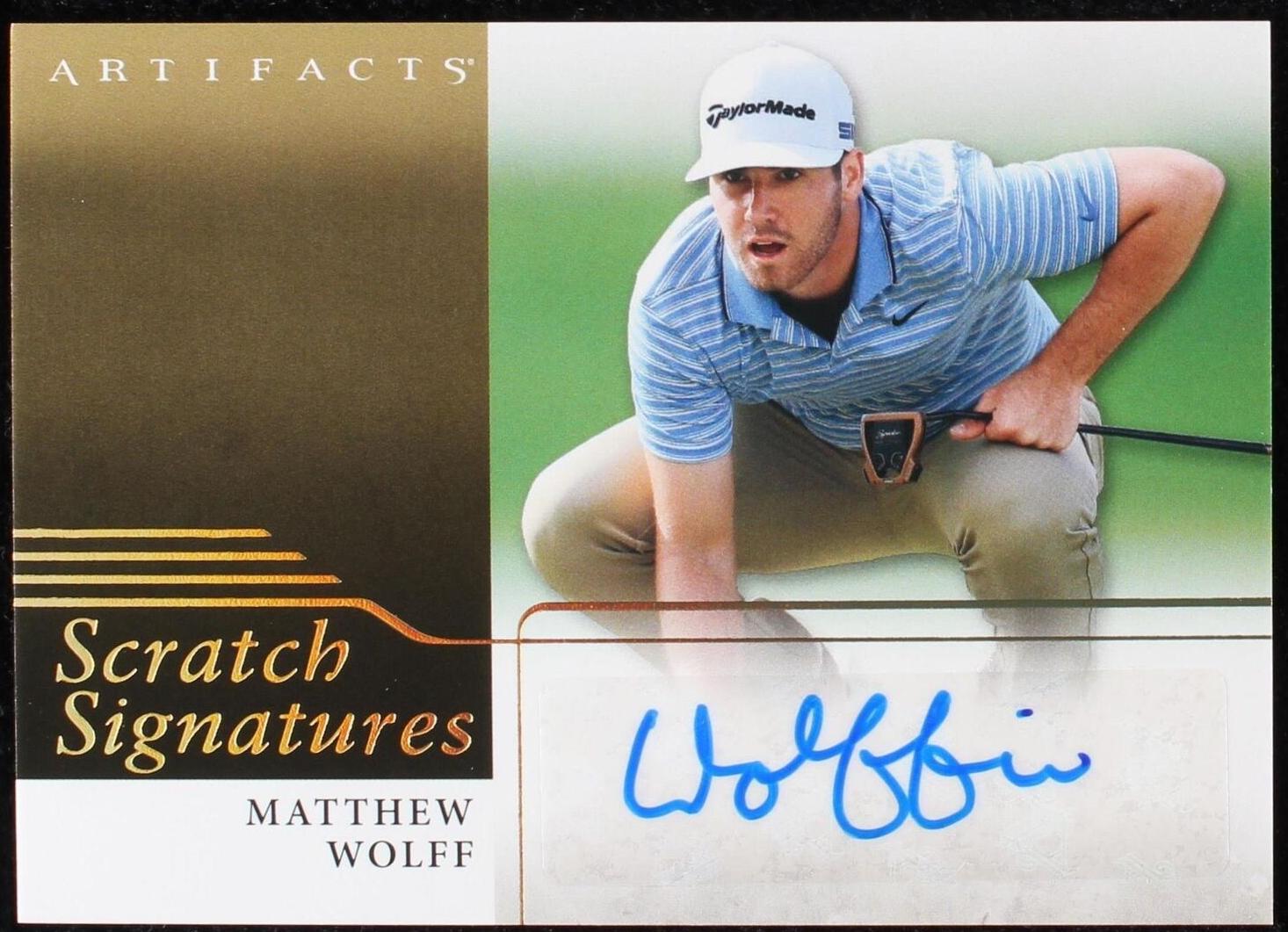 2021 Upper Deck Artifacts - Scratch Signatures Matthew Wolff #SS-MW (AU ...