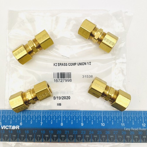 EATON 1462X8 BRASS COMPRESSION UNION 1/2" TUBE SIZE ( 4-PACK ) | eBay