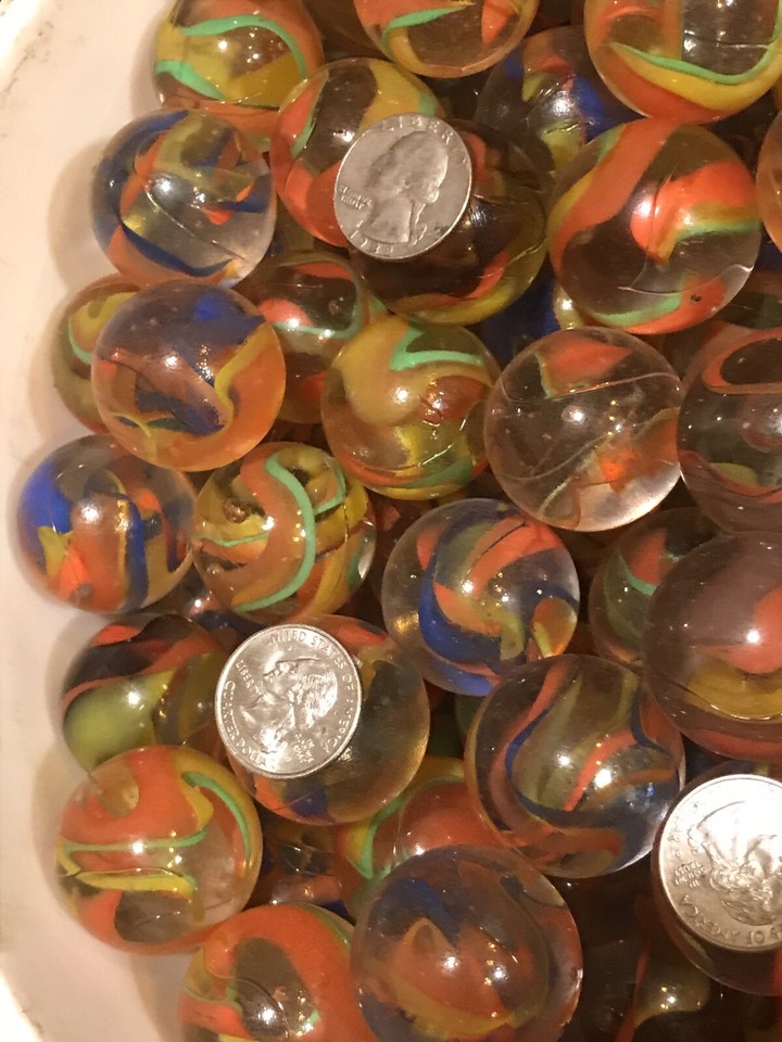 Over 3 Full Pounds Of Marbles! Appr 30 Individual Marbles Each 1.33 ...