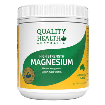 HIGH STRENGTH MAGNESIUM 300mg 100 tablets 100% MUSCLE ENERGY PMS ...