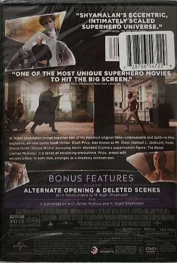 Glass (DVD 2019 Universal) Bruce Willis, Samuel Jackson, James McAvoy ...