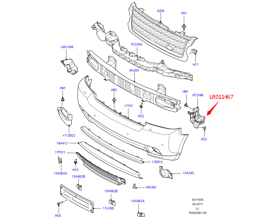 New Front Right Bumper Bracket for Land Rover Range Rover 2010-2012 ...