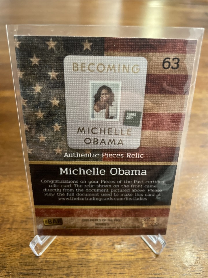 2020 The Bar Pieces of the Past Series 1 Michelle Obama Relic Swatch ...