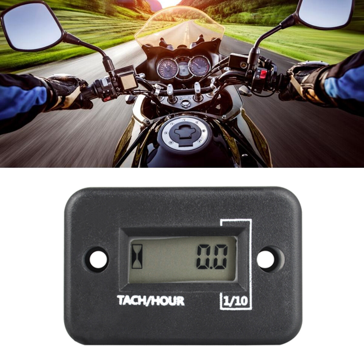 Digital Tachometer Chainsaw Engine Tach Hour Meter Lawn Mower (2 Stroke ...