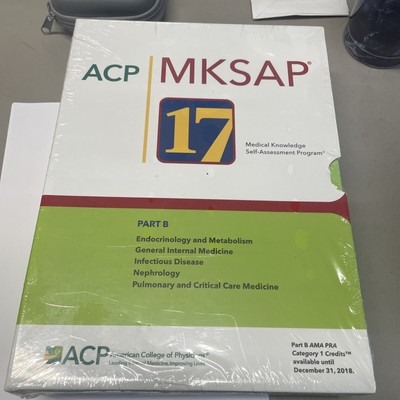 ACP MKSAP 17 PART B Medical Knowledge Self-Assessment Program 5 Book ...