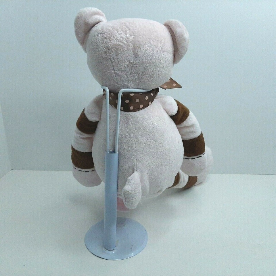 Bearington Baby Collection 16" Plush Teddy Bear Pink Brown Polka Dot ...
