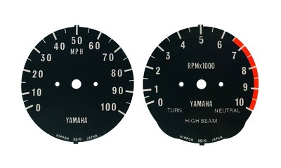 Speedometer Tachometer Decals For Yamaha XT500 XT 500 Gauge Face Decal ...