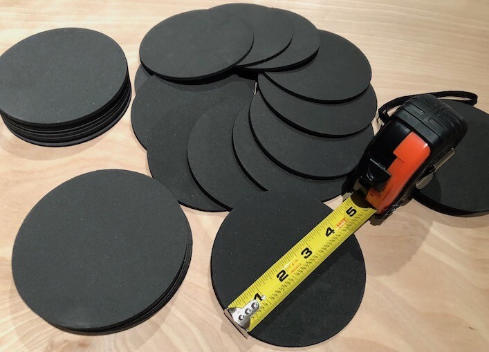 Black Neoprene Rubber Discs 4 1/2 Inch diameter - Packs of 2 | eBay