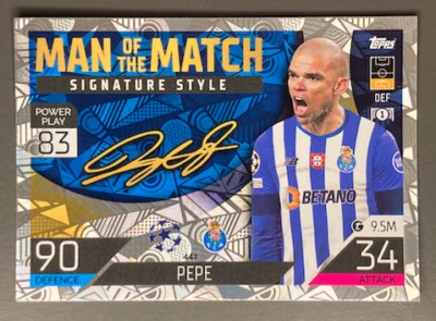 PEPE 2022-23 TOPPS MATCH ATTAX MAN OF THE MATCH SIGNATURES STYLE | eBay
