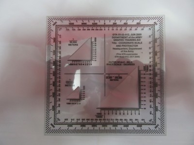 ARMY COORDINATE SCALE AND PROTRACTOR GTA 05-02-012 Army Training Aid | eBay