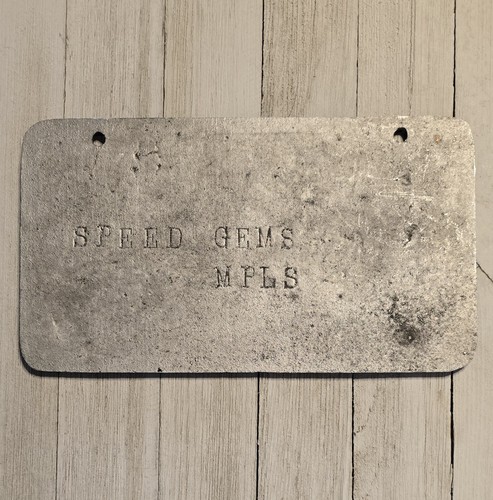 Vintage 1950s Speed Gems MPLS Untouchables Car Club Plaque License ...