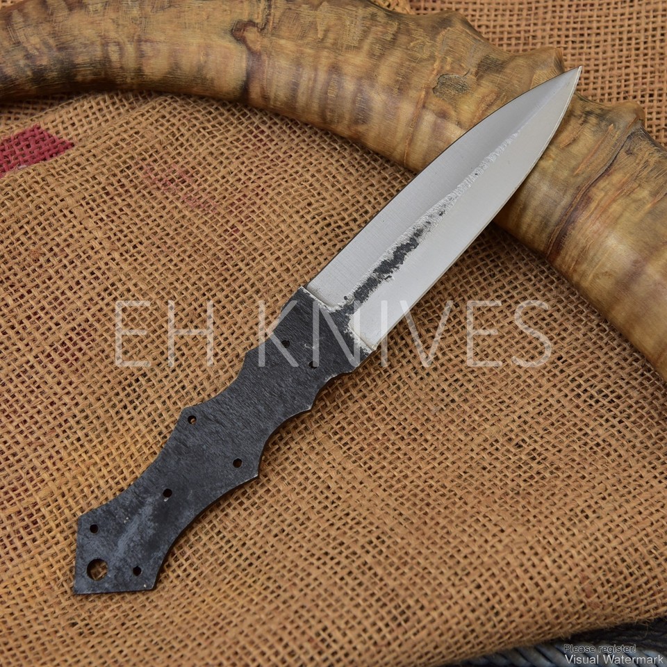 8'' Handmade Carbon Steel Hunting Knife making Sharp Dagger Blank Blade ...
