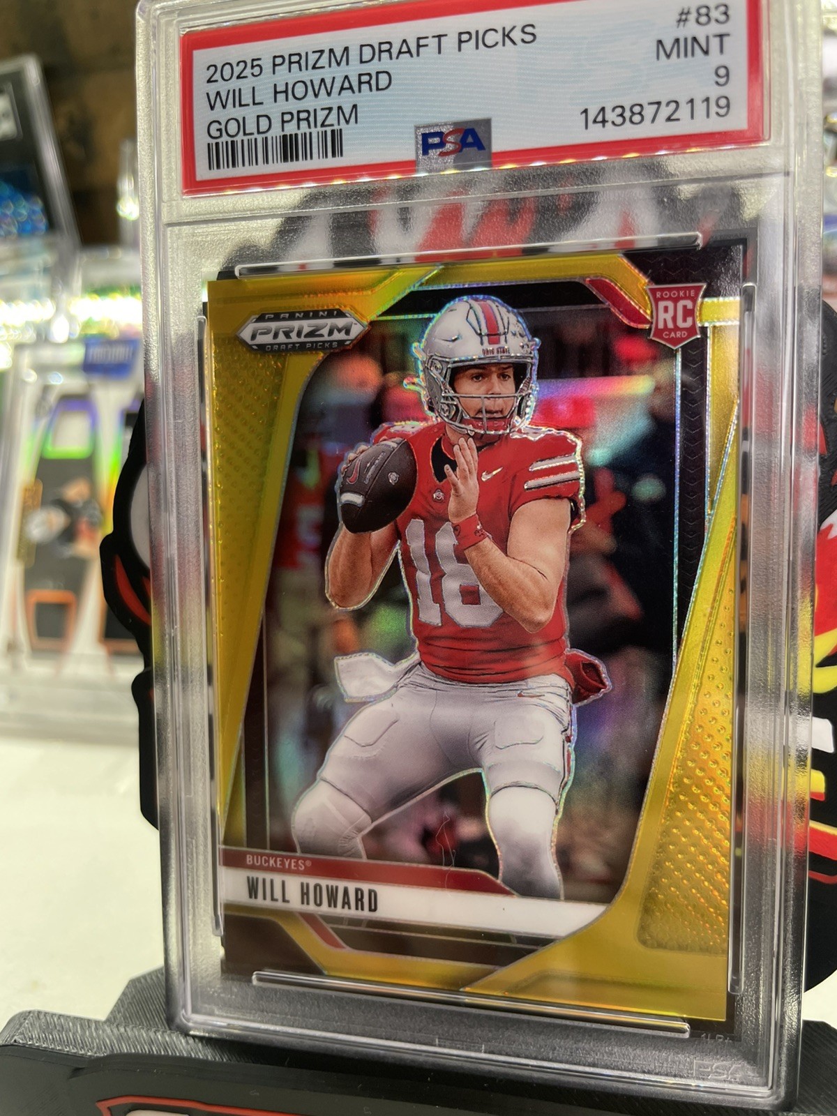 2025 PRIZM DRAFT PICKS WILL HOWARD GOLD ROOKIE /10 PSA 9 POP 1! | eBay