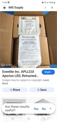 Aperion Evenlite LED Concealed Emergency Light APLNCUI EM NEW | eBay