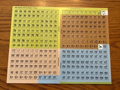 ASL Advanced Squad Leader Starter Kit #3 Counter Sheet 1 ONLY Unpunched ...