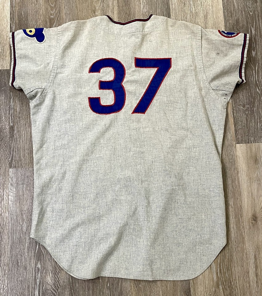 Super Rare 1968 Chicago Cubs Game Used Road Jersey w/ Rare 250 Year ...