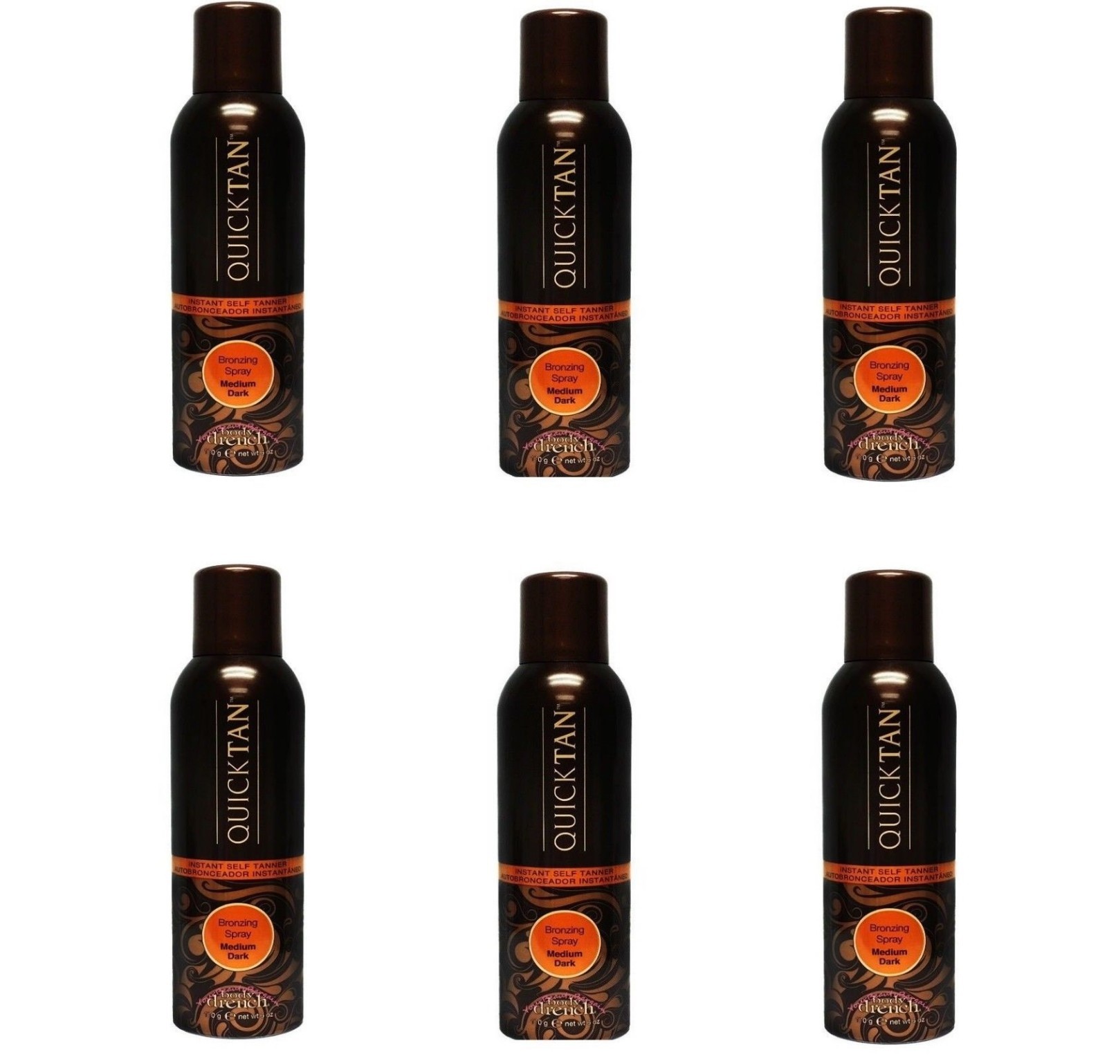 Pack Of 6 Body Drench Quick Tan Sunless Tanning Mist Medium Dark 6Oz | eBay
