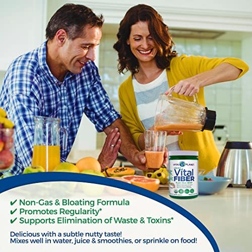 - Vital Fiber Powder, Soluble and Insoluble Fiber Supplement with Flax ...