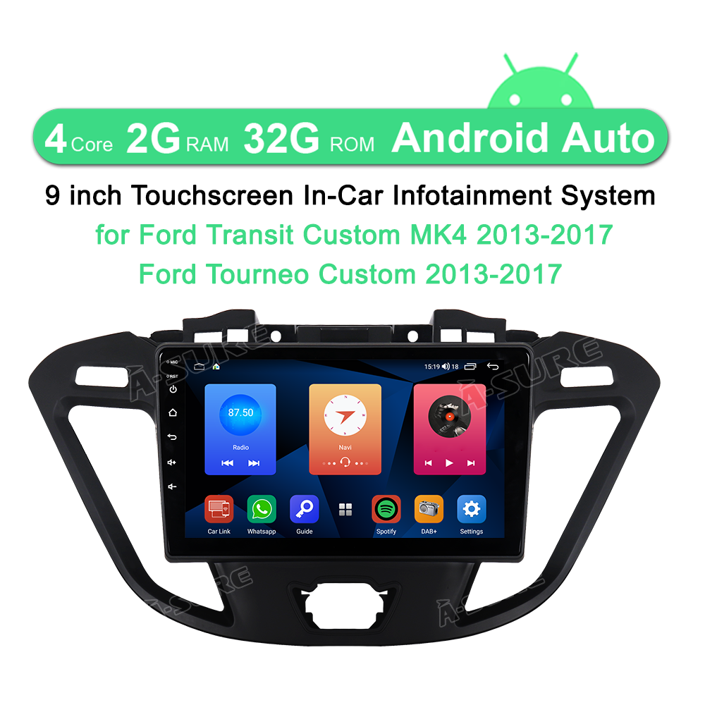 2+32G 9" Android 12 Car Stereo Radio Sat Nav For 2013-2017 Ford Transit ...