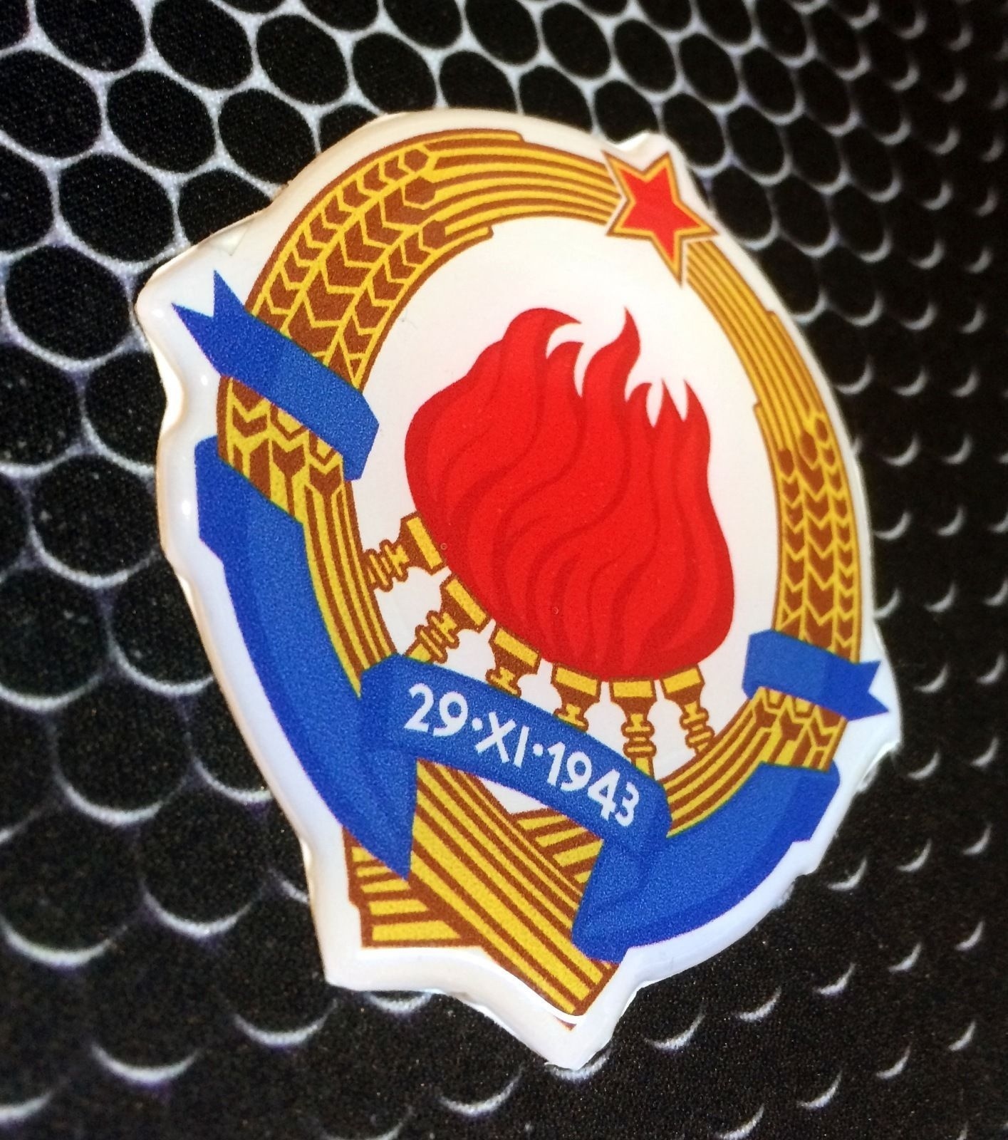 Yugoslavia SFRJ crest Flag Proud Domed Decal Car Emblem 3D 2.5" Srbija ...