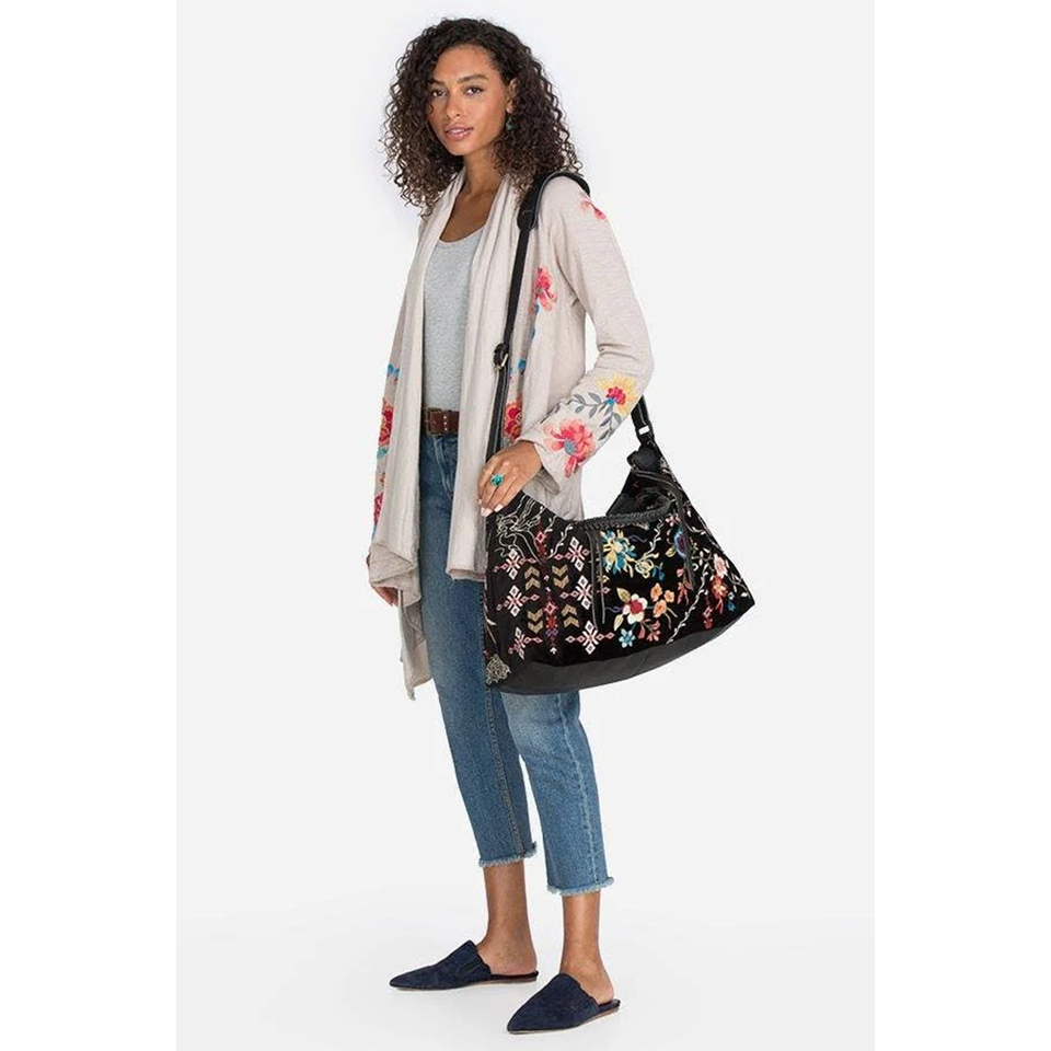 Johnny Was Dreamer Overnight Tote Bag Weekender Handbag Floral Purse ...