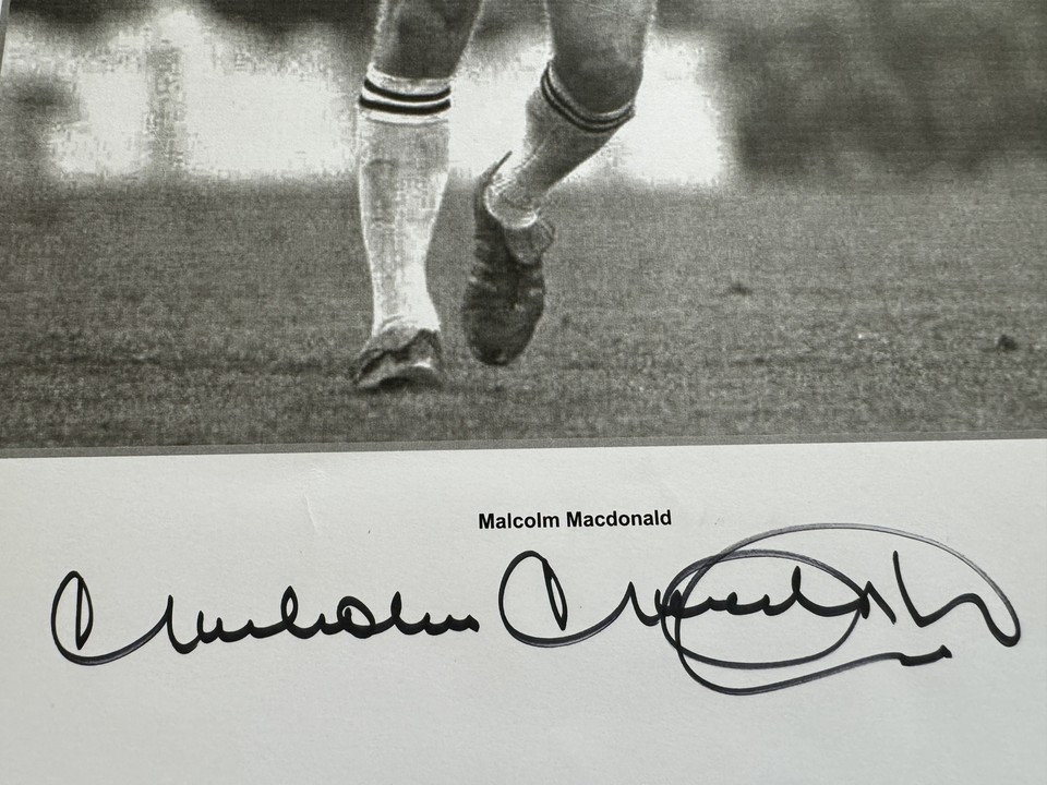 Signed Malcolm Macdonald Newcastle Autograph Photo Supermac England | eBay