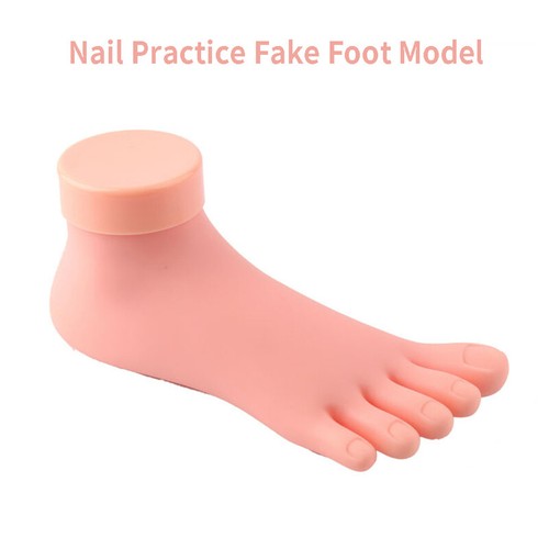 Soft Flexible Plastic Foot for Practice Pedicure Training Nail Art ...