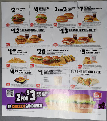 Jack in the Box Coupons Exp. 11/18/2024 | eBay